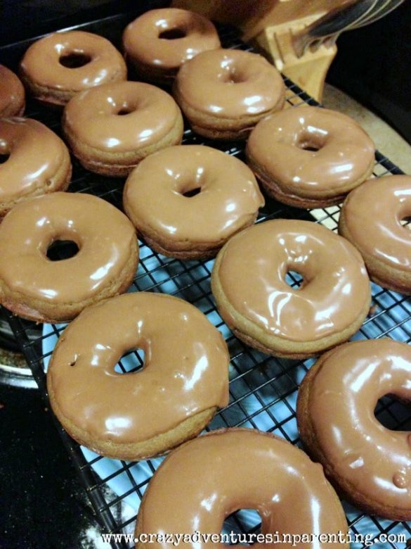 Baked Nutella Doughnuts with Frosting - Crazy Adventures in Parenting