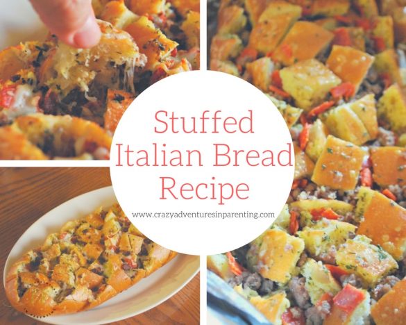Stuffed Italian Bread Recipe {with Pizza Toppings}