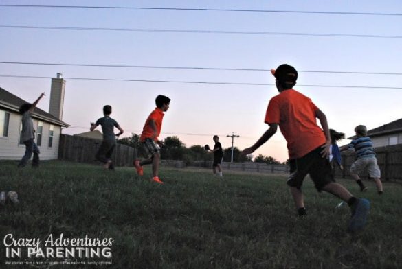 Neighborhood Football Game | Crazy Adventures in Parenting