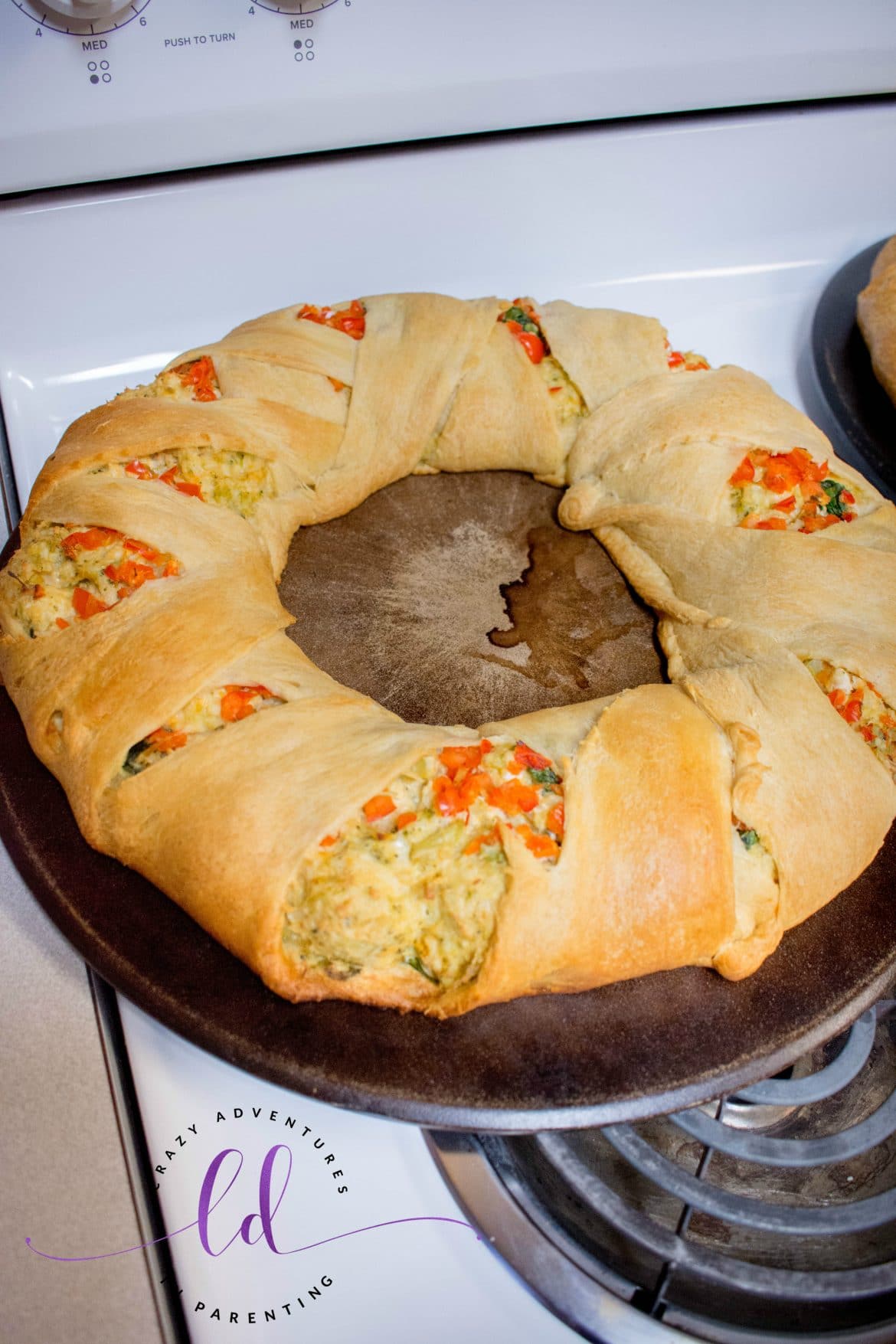 Chicken Broccoli Spinach Artichoke Wreath