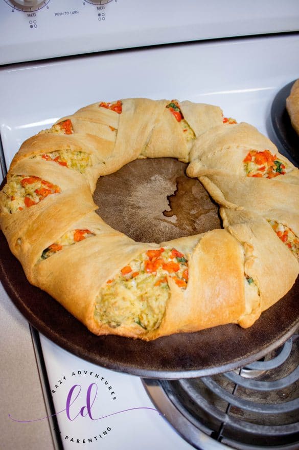 Chicken Broccoli Spinach Artichoke Wreath
