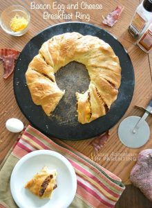 Bacon Egg and Cheese Breakfast Ring | Crazy Adventures in Parenting