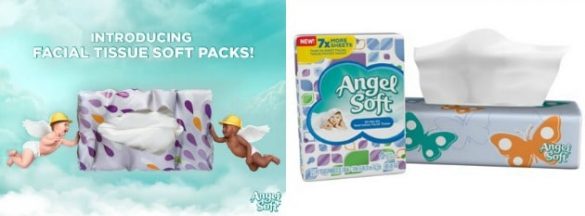 Angel Soft® Facial Tissue Soft Packs. Boogers Happen.