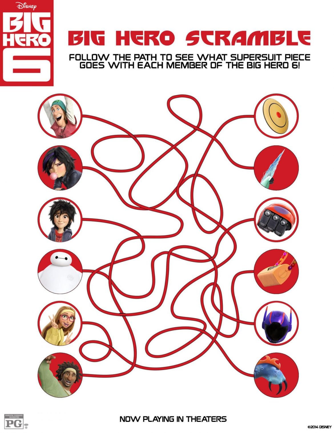 BIG HERO 6 Coloring Pages, Activity Sheets, and Printables