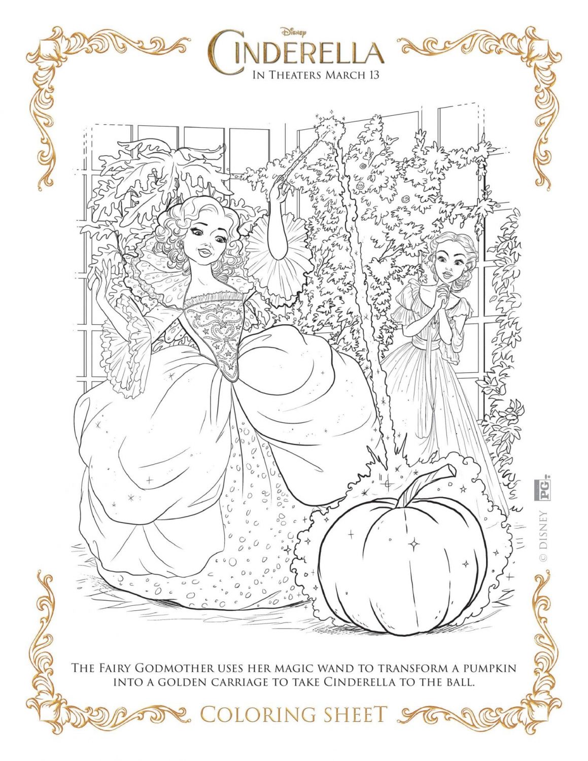 NEW Disney's Cinderella Coloring Pages and Activity Sheets