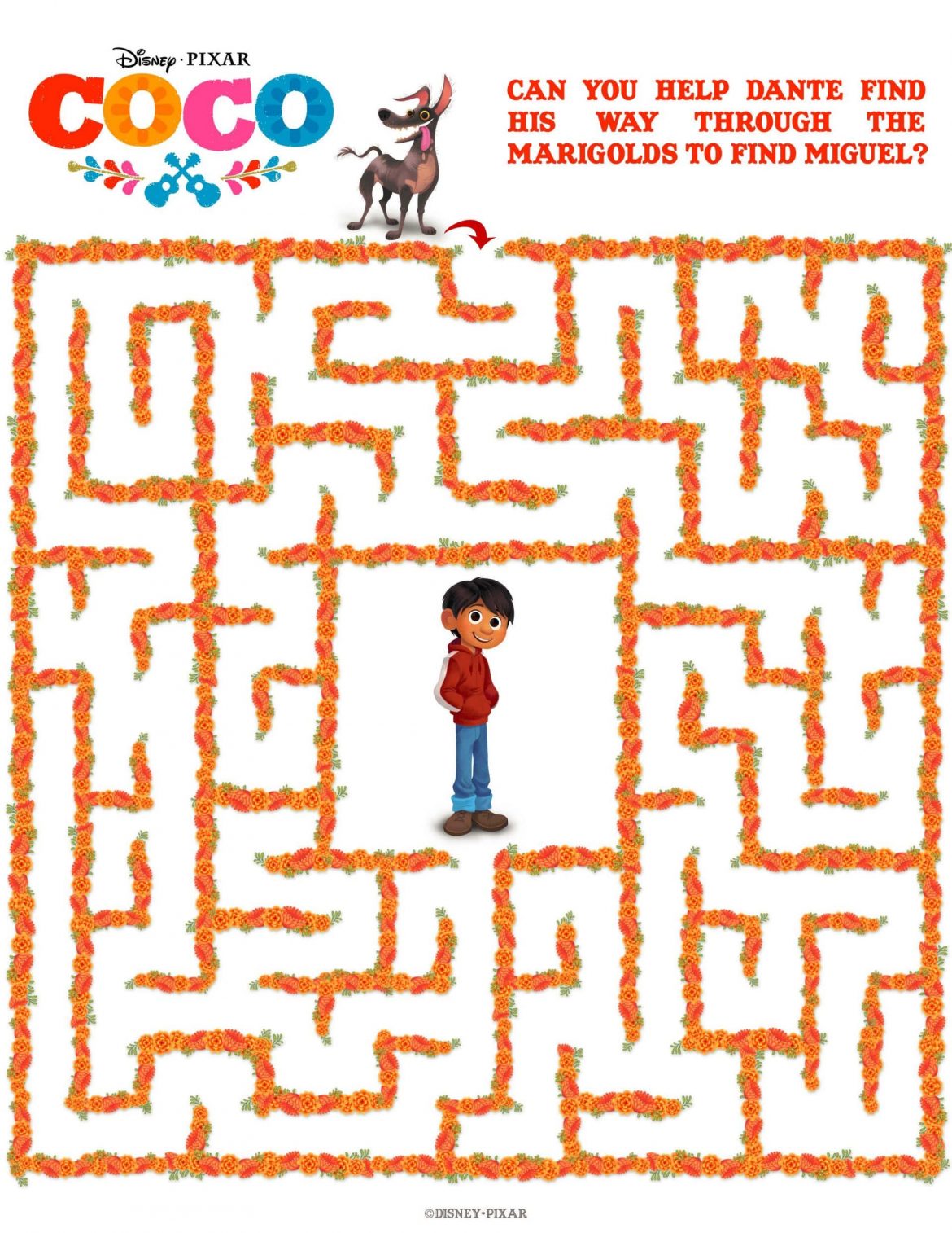 Coco Coloring Pages and Activity Sheets | Crazy Adventures in Parenting