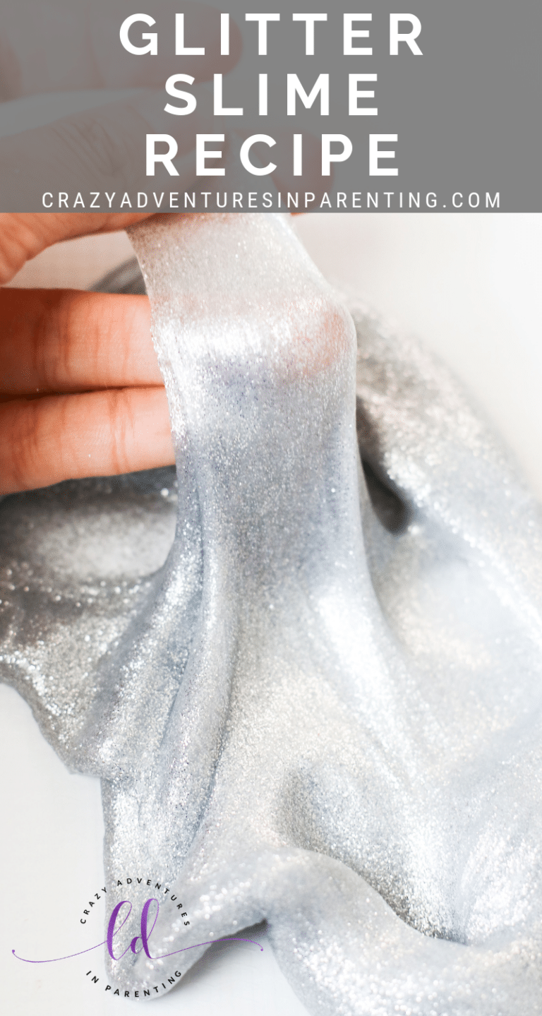 How to Make Glitter Slime | Crazy Adventures in Parenting