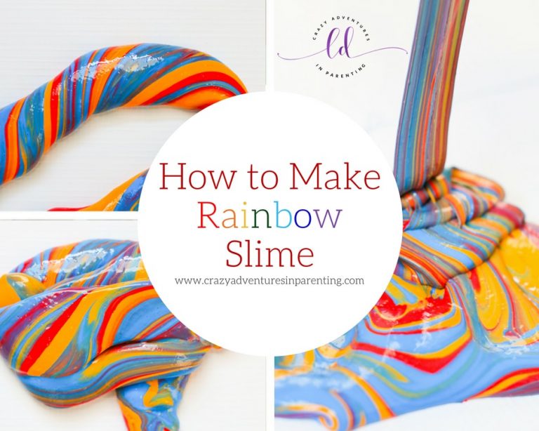 Easy Rainbow Slime Recipe | Crazy Adventures in Parenting