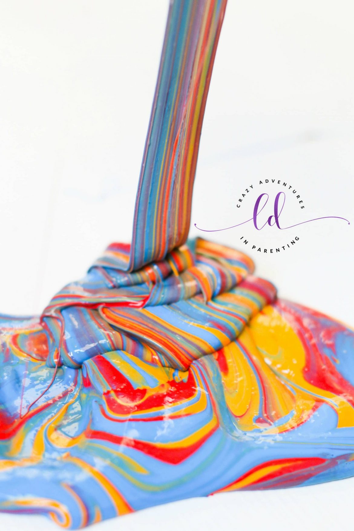 Easy Rainbow Slime Recipe | Crazy Adventures in Parenting