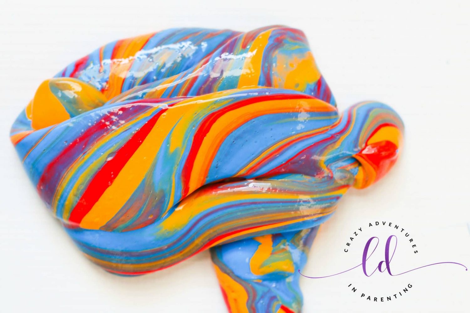 Easy Rainbow Slime Recipe | Crazy Adventures in Parenting