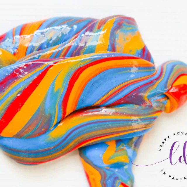 Easy Rainbow Slime Recipe | Crazy Adventures in Parenting