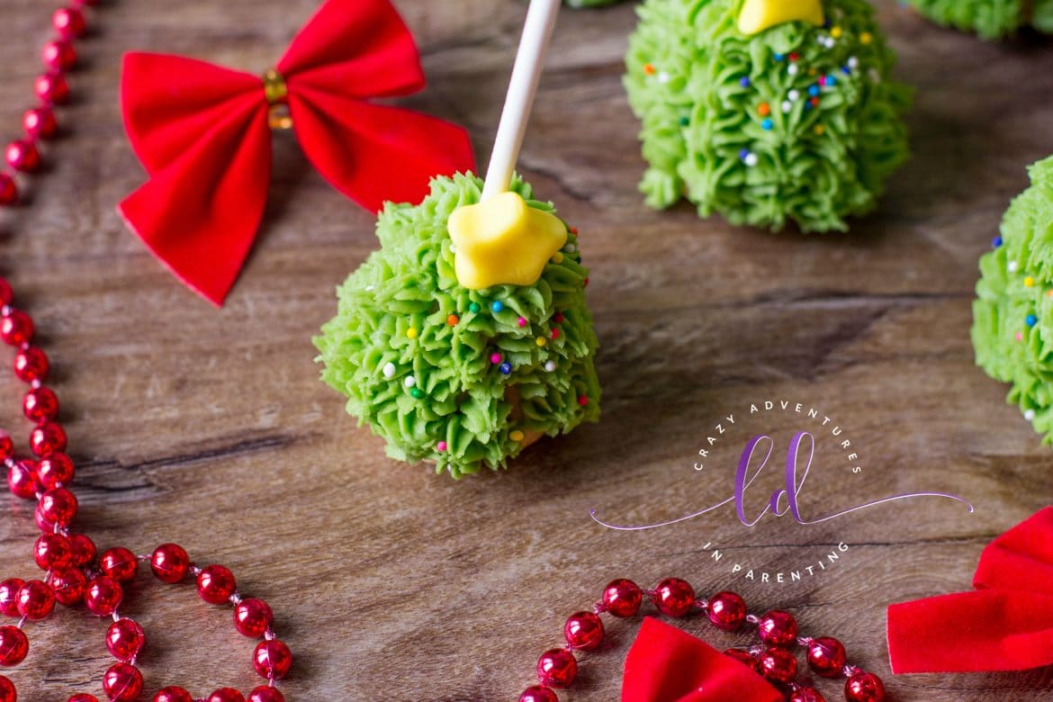 Christmas Tree Cake Pops | Crazy Adventures in Parenting