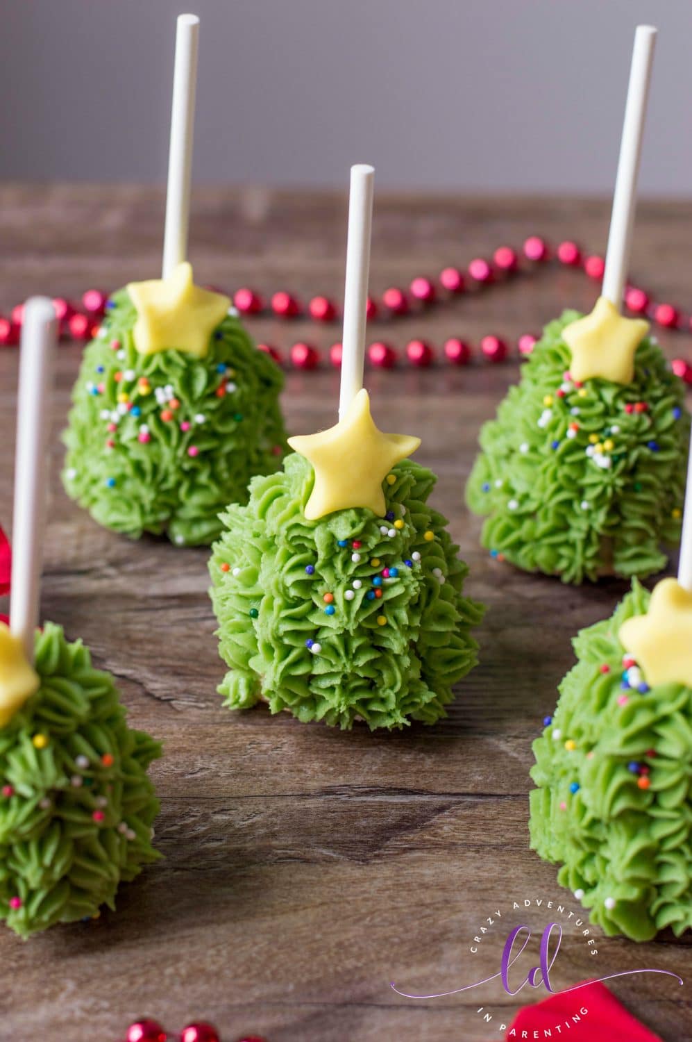 Christmas Tree Cake Pops | Crazy Adventures in Parenting