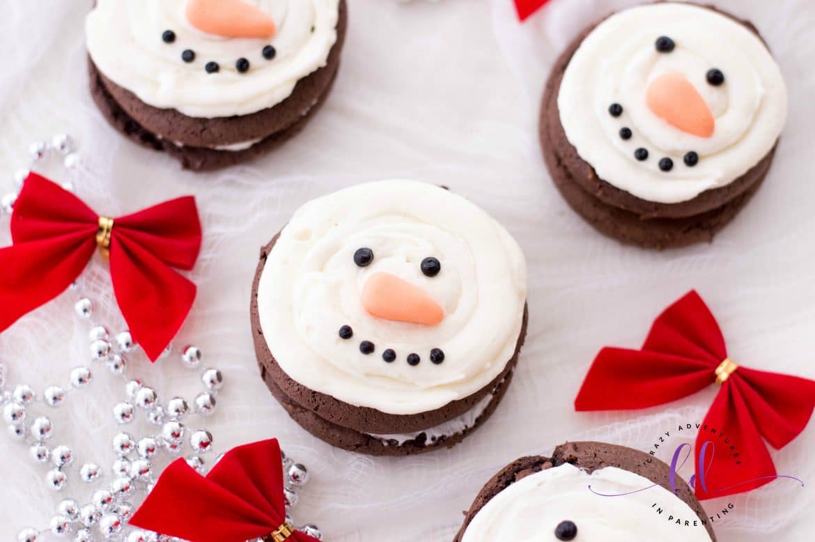 Snowman Whoopie Pies | Crazy Adventures in Parenting