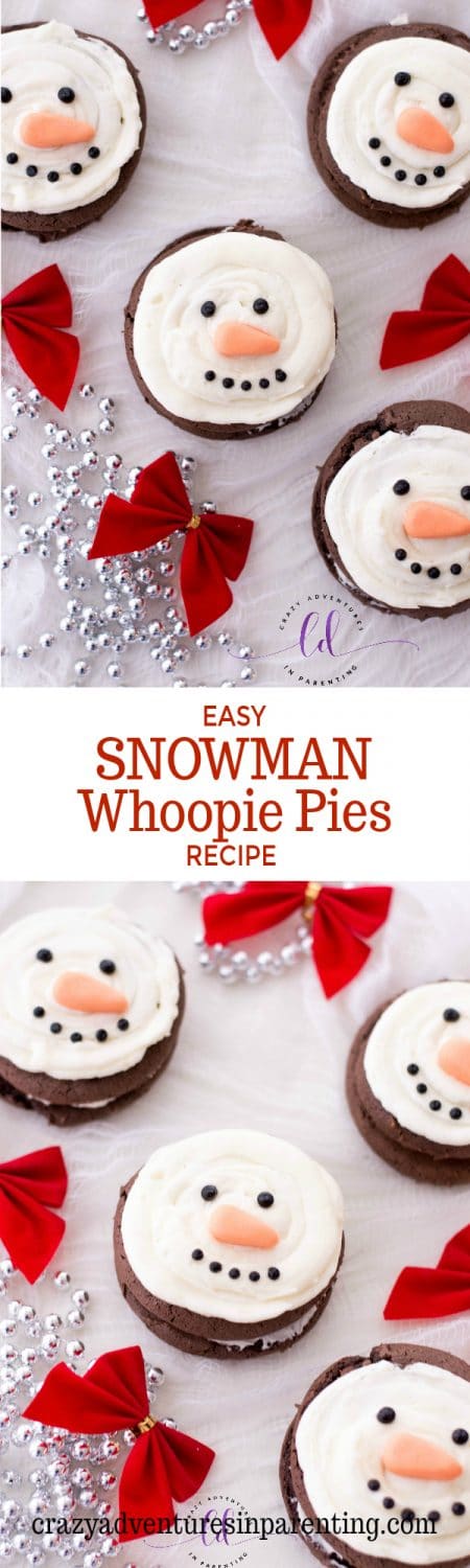 Snowman Whoopie Pies | Crazy Adventures in Parenting