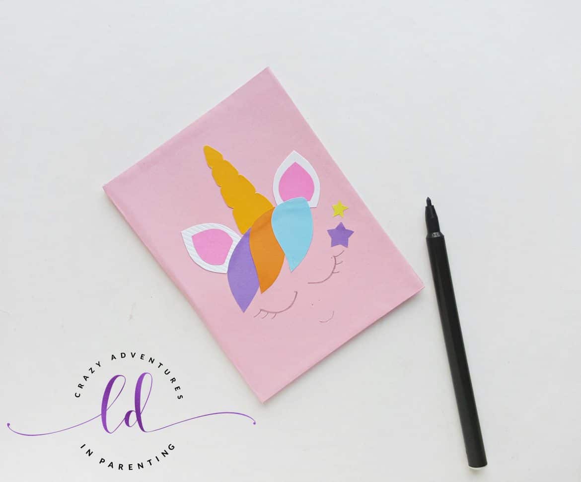 DIY Unicorn Notebook | Crazy Adventures in Parenting