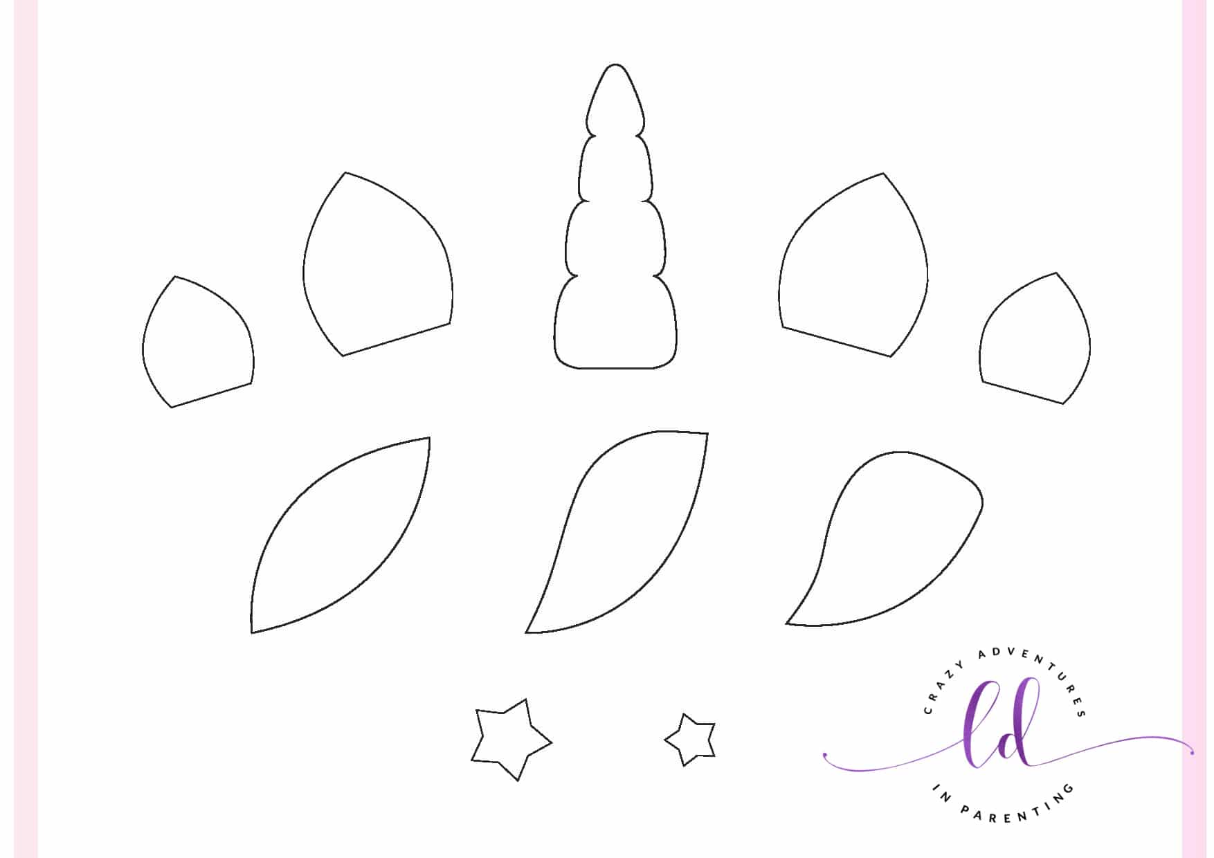 Printable Cut Out Unicorn Template Printable Templates