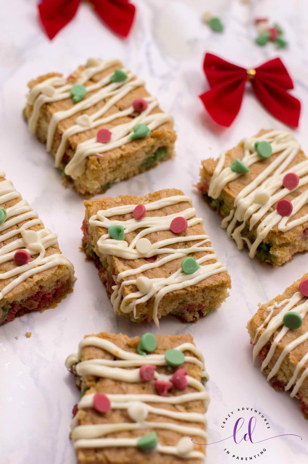 Best Christmas Blondies Recipe | Crazy Adventures in Parenting