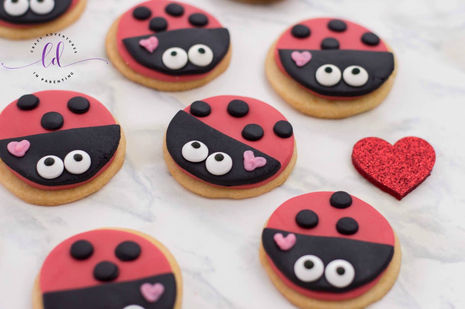 Lovebug Ladybug Cookies | Crazy Adventures in Parenting