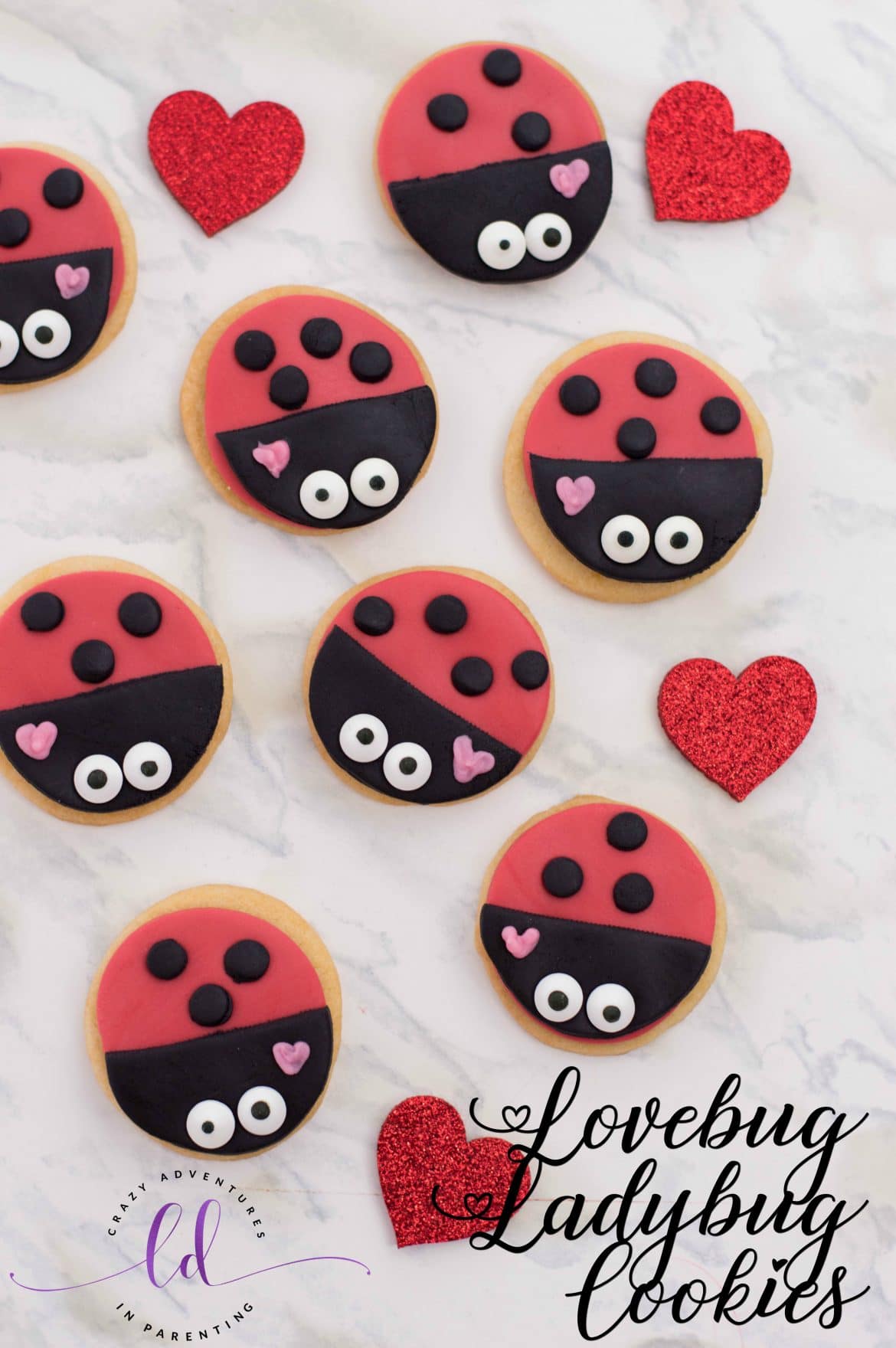 Lovebug Ladybug Cookies | Crazy Adventures in Parenting