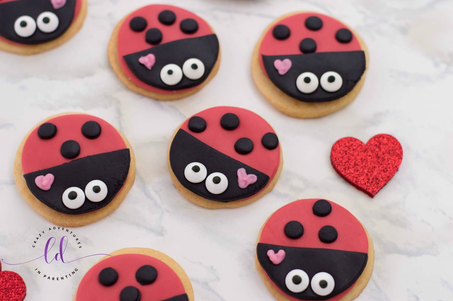Lovebug Ladybug Cookies | Crazy Adventures in Parenting
