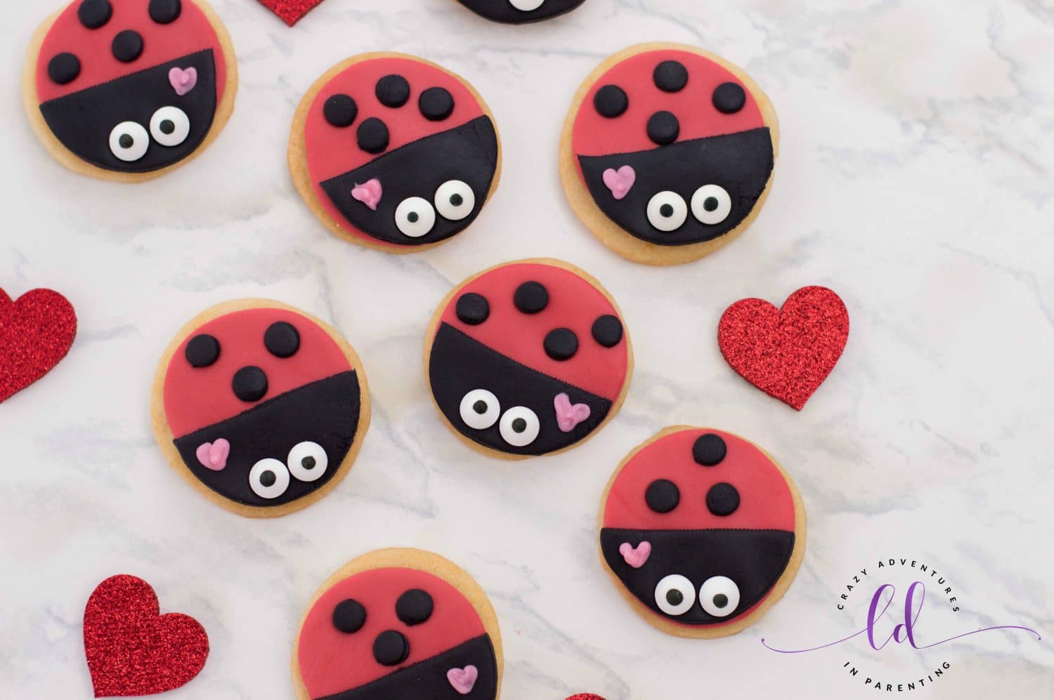 Lovebug Ladybug Cookies | Crazy Adventures in Parenting