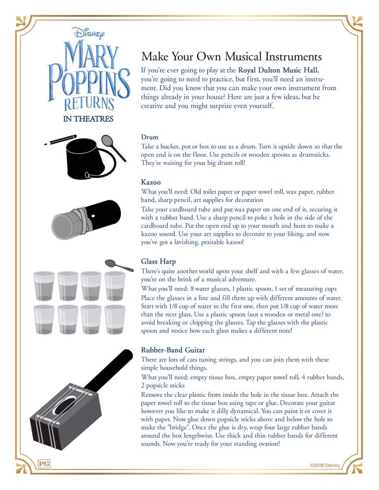 Mary Poppins Returns Coloring Pages and Activity Sheets | Crazy ...