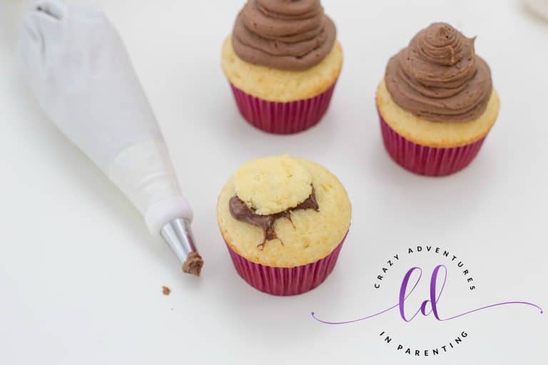 Poop Emoji Cupcakes with Nutella Filling | Crazy Adventures in Parenting