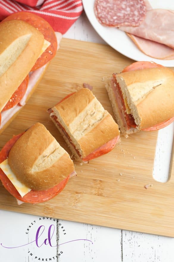 Mini Party Subs - Great for Parties! | Crazy Adventures in Parenting