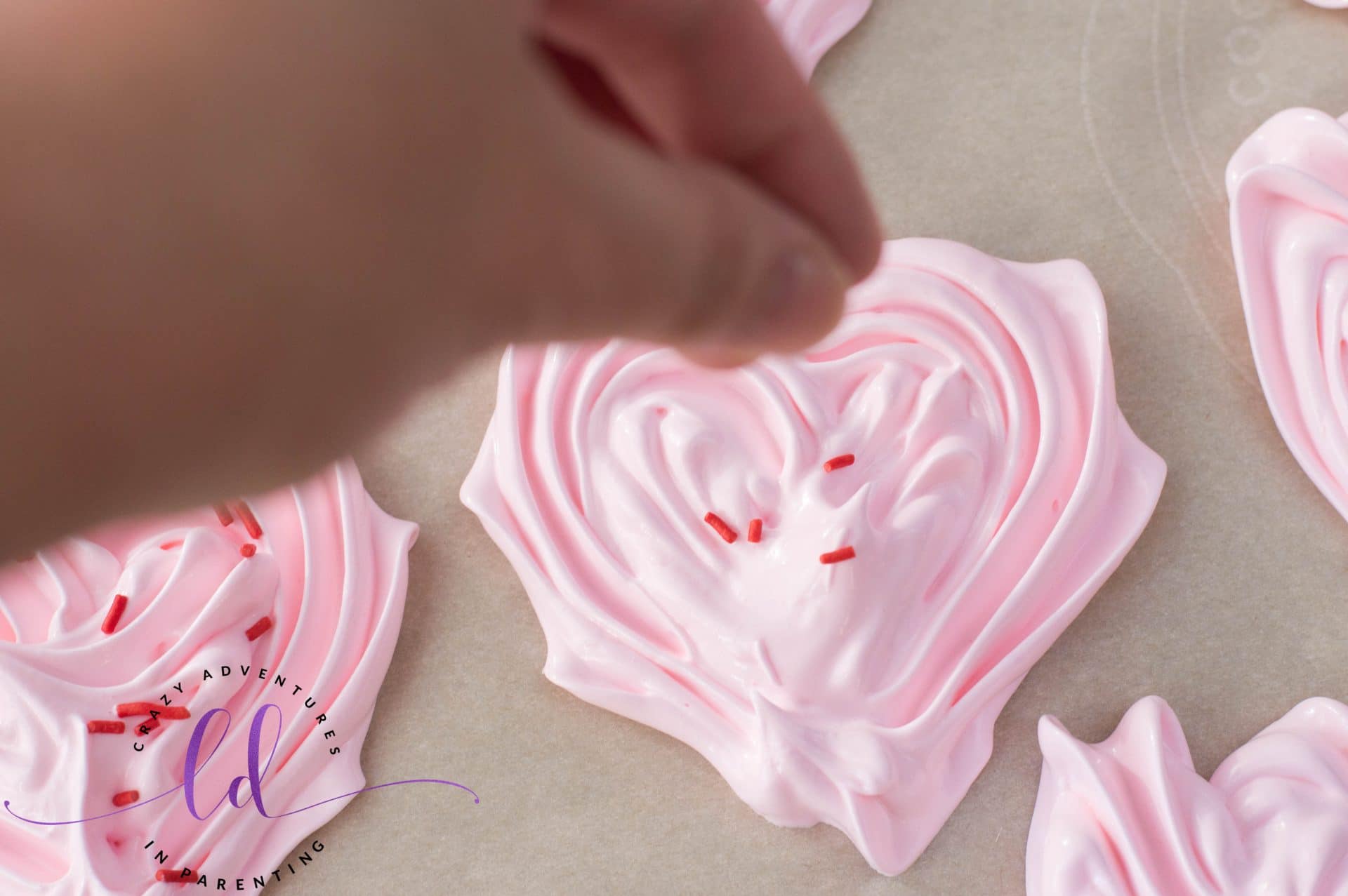 Heart Meringues | Crazy Adventures in Parenting