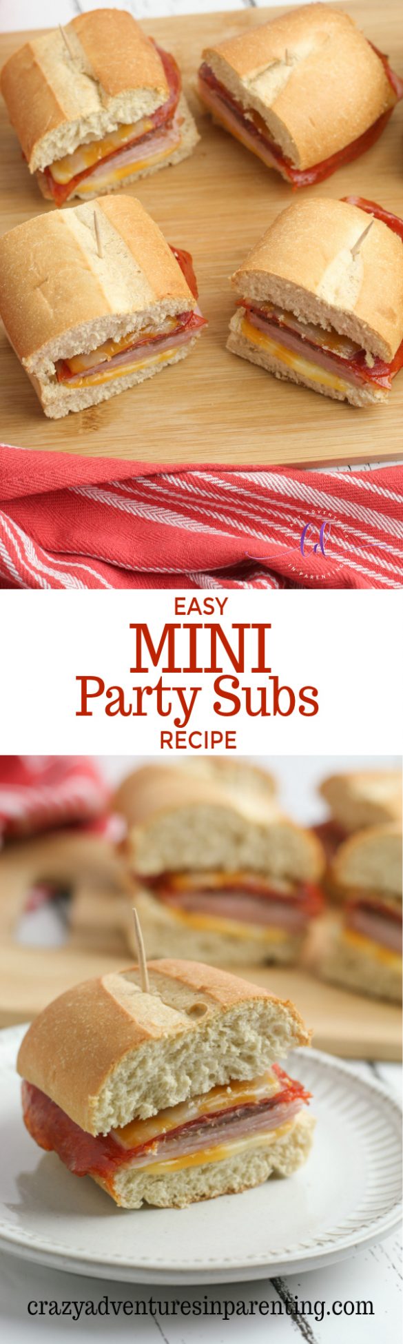 Mini Party Subs - Great for Parties! | Crazy Adventures in Parenting