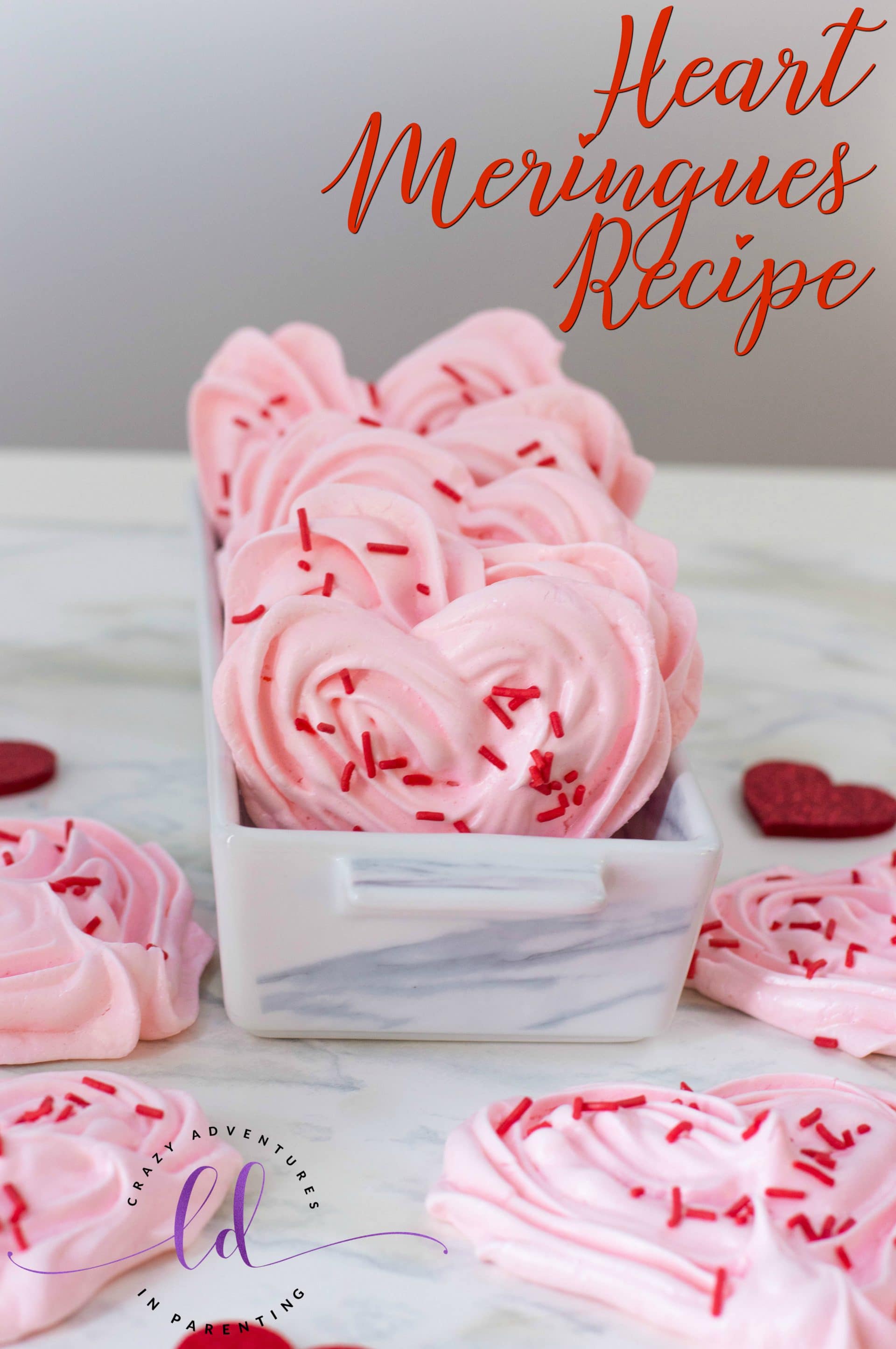 Heart Meringues | Crazy Adventures in Parenting