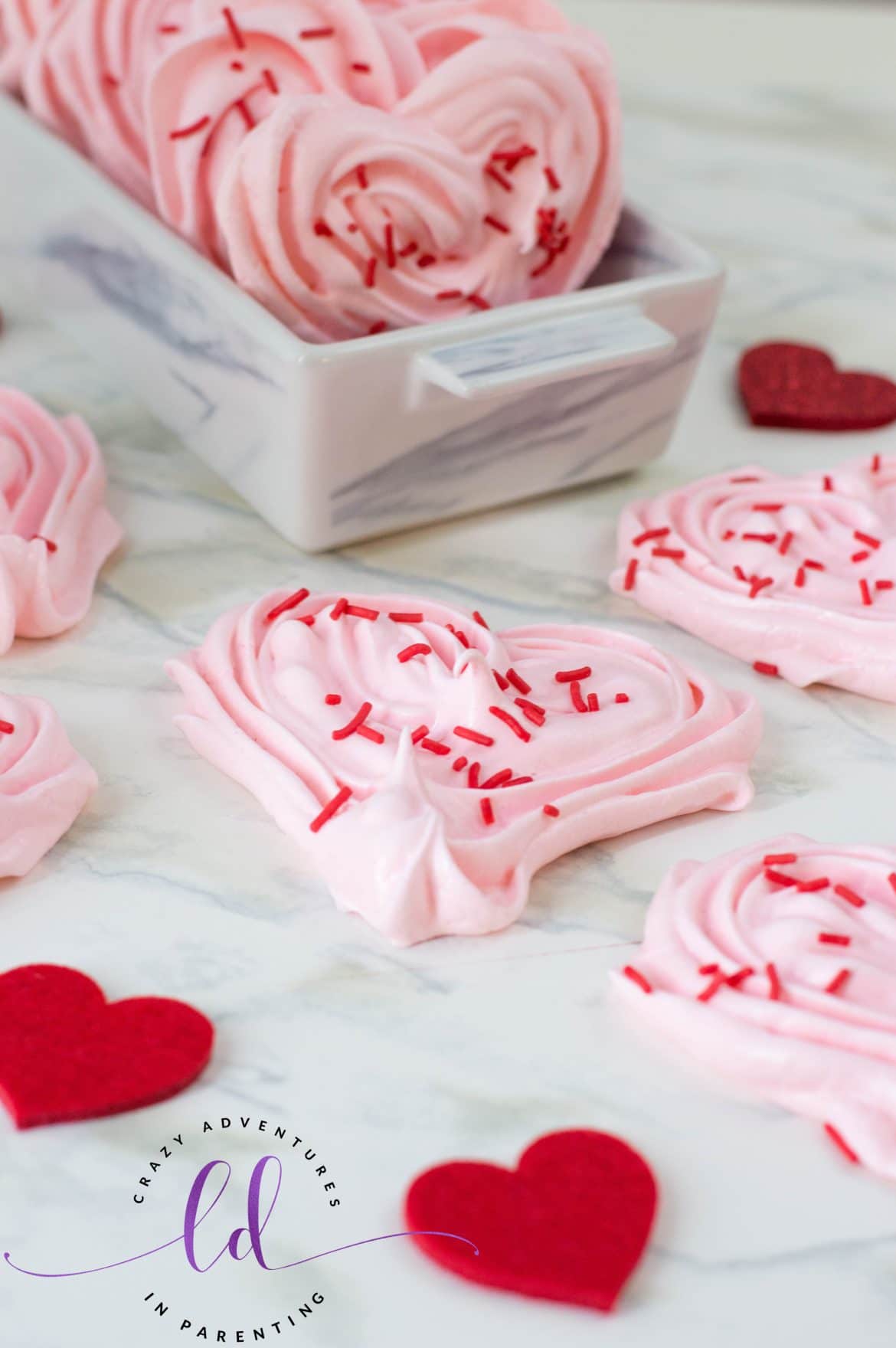 Heart Meringues | Crazy Adventures in Parenting