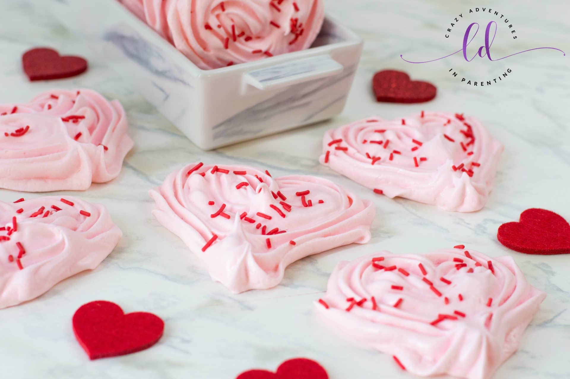 Heart Meringues | Crazy Adventures in Parenting