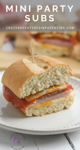 Mini Party Subs - Great for Parties! | Crazy Adventures in Parenting