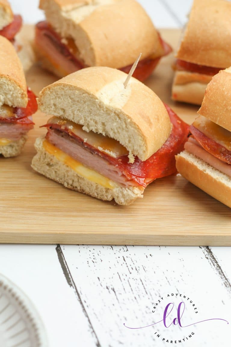 Mini Party Subs - Great for Parties! | Crazy Adventures in Parenting
