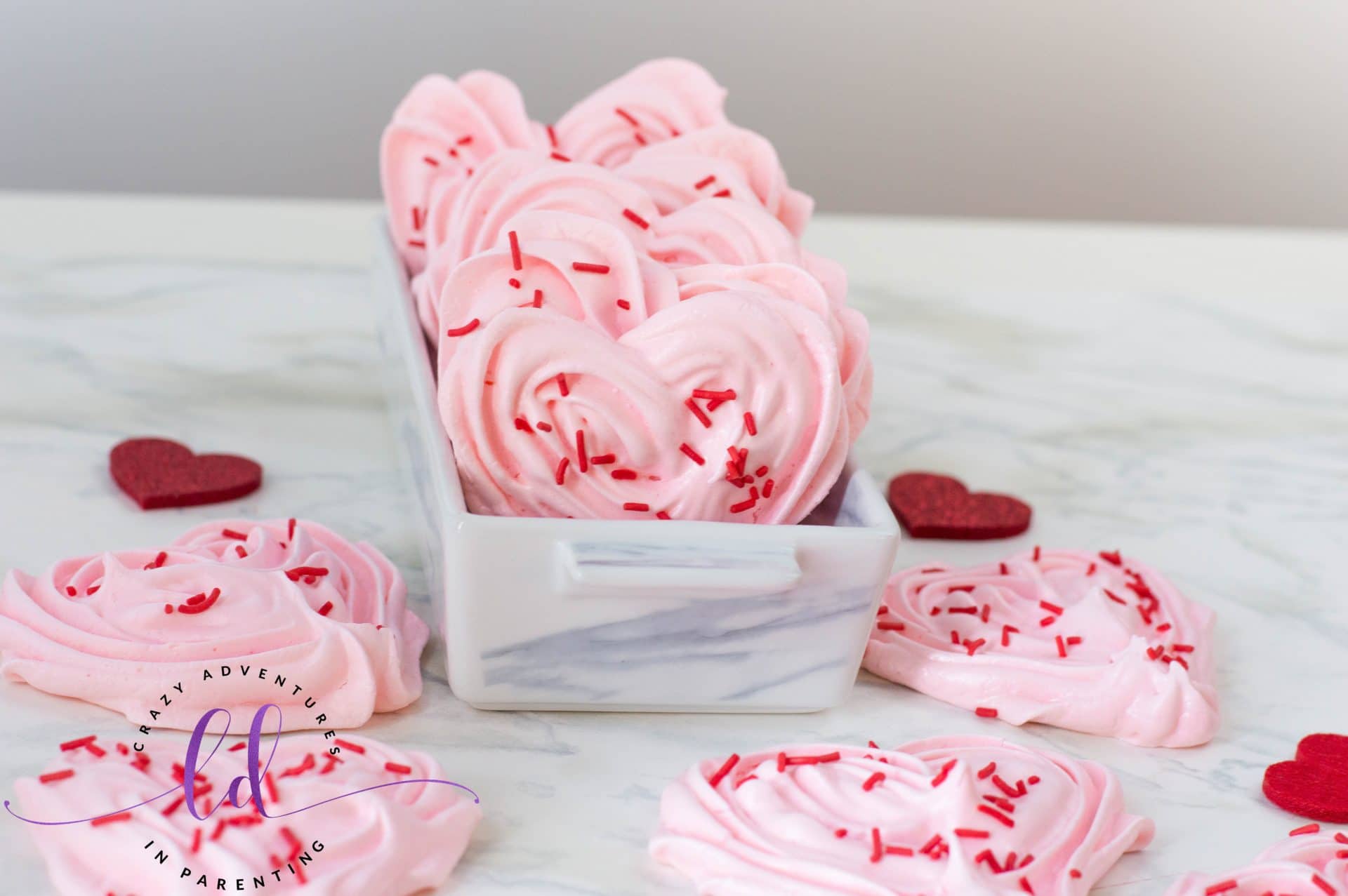 Heart Meringues | Crazy Adventures in Parenting