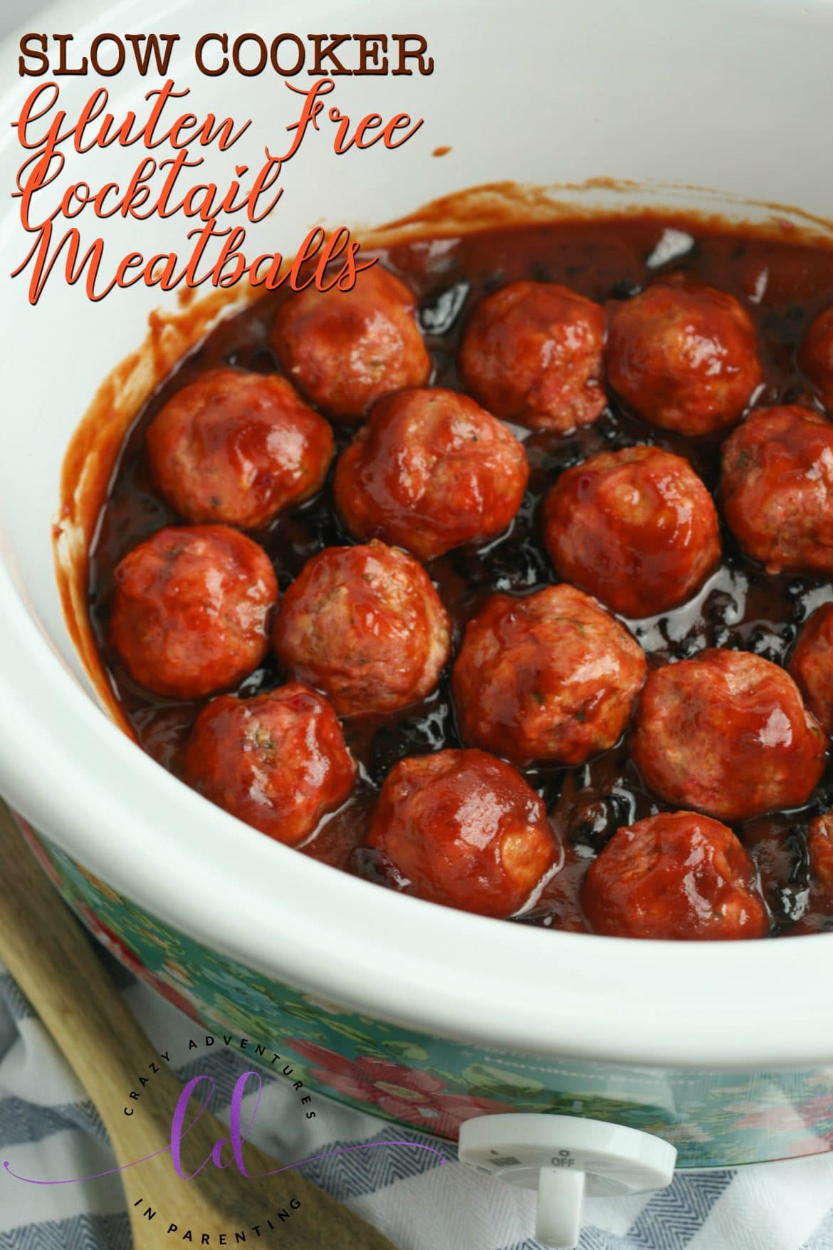Slow Cooker Gluten Free Cocktail Meatballs | Crazy Adventures in Parenting