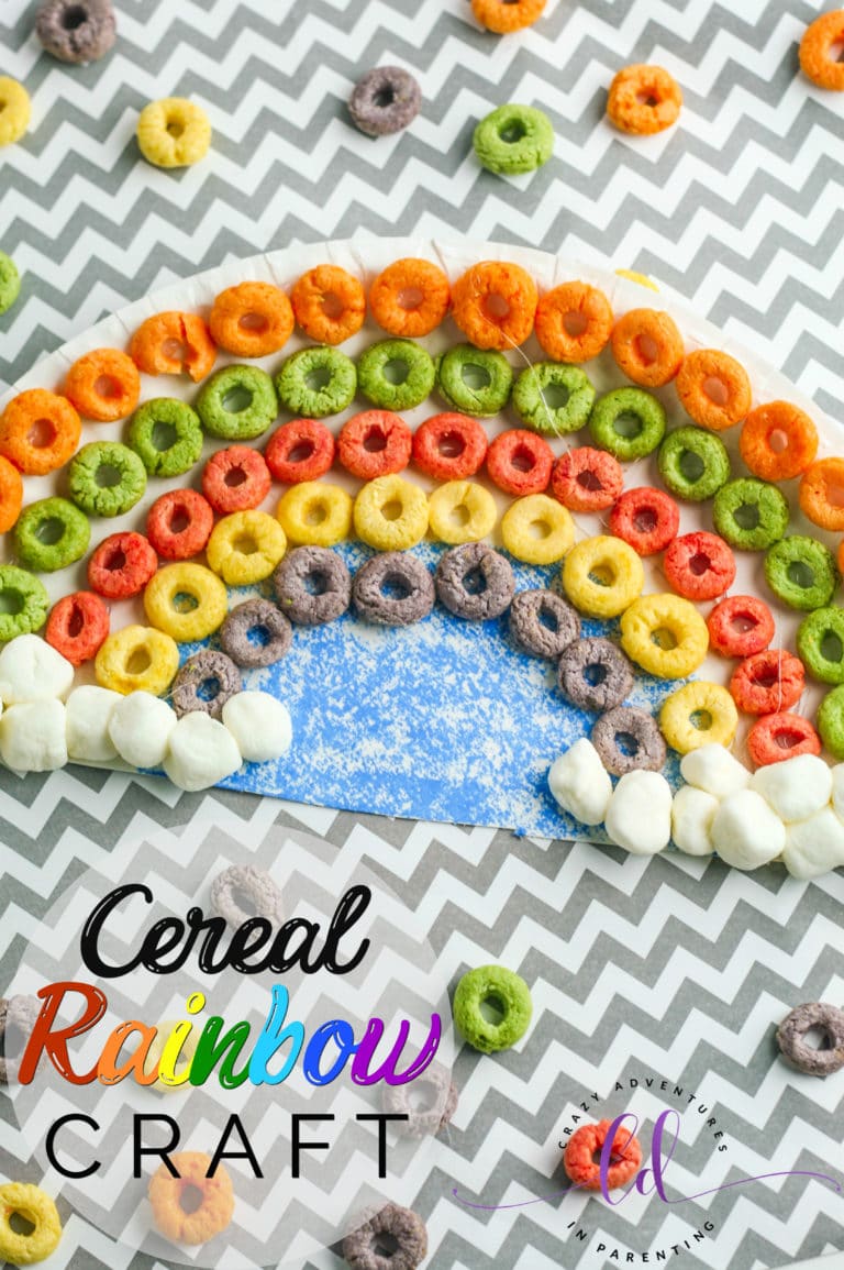 Cereal Rainbow Craft | Crazy Adventures in Parenting