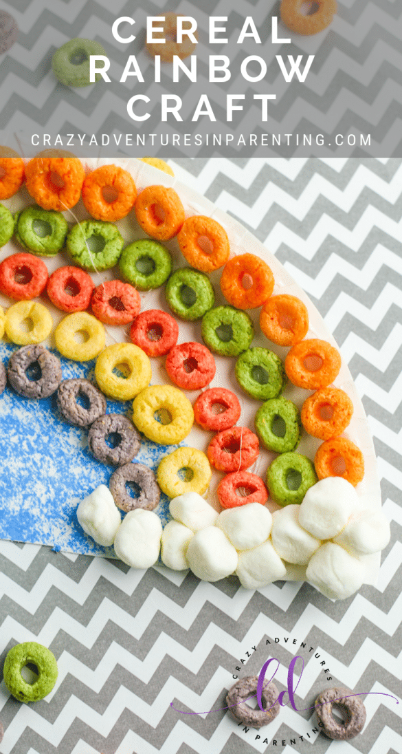 Cereal Rainbow Craft | Crazy Adventures in Parenting