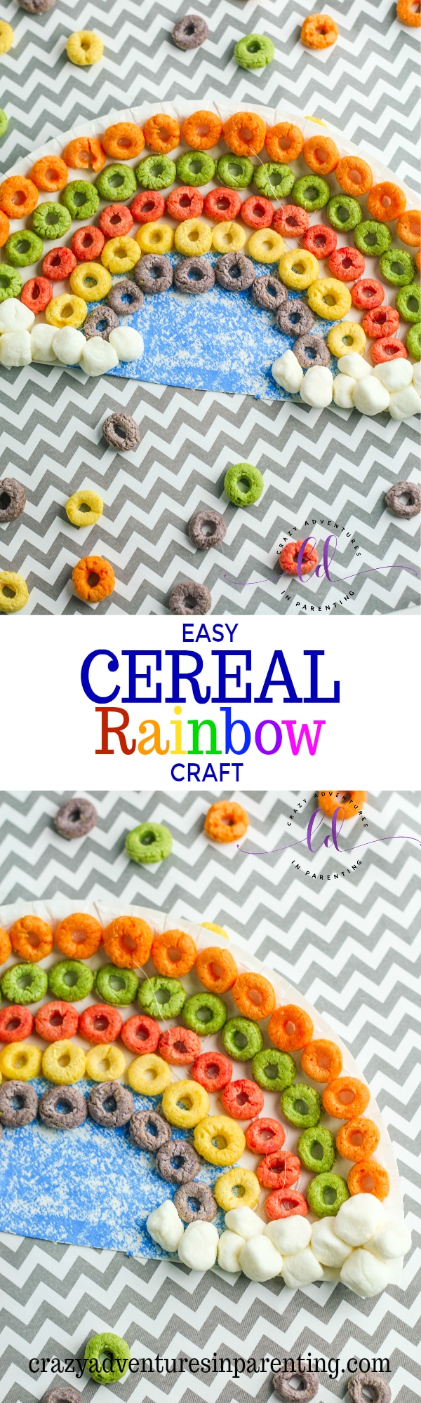 Cereal Rainbow Craft | Crazy Adventures in Parenting