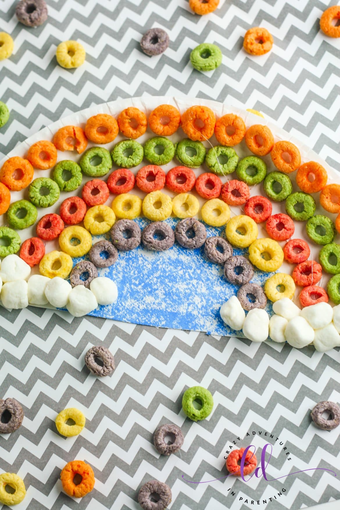 Cereal Rainbow Craft | Crazy Adventures in Parenting