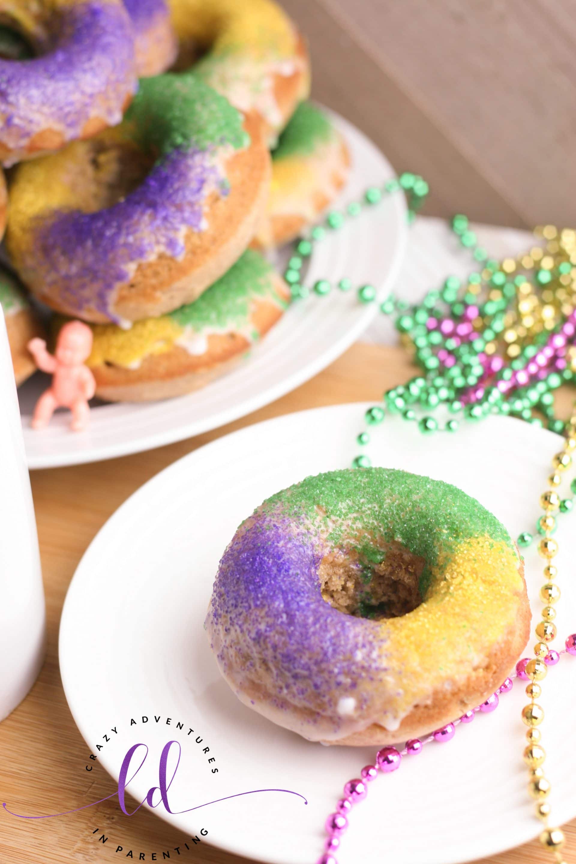 King Cake Doughnuts | Crazy Adventures in Parenting