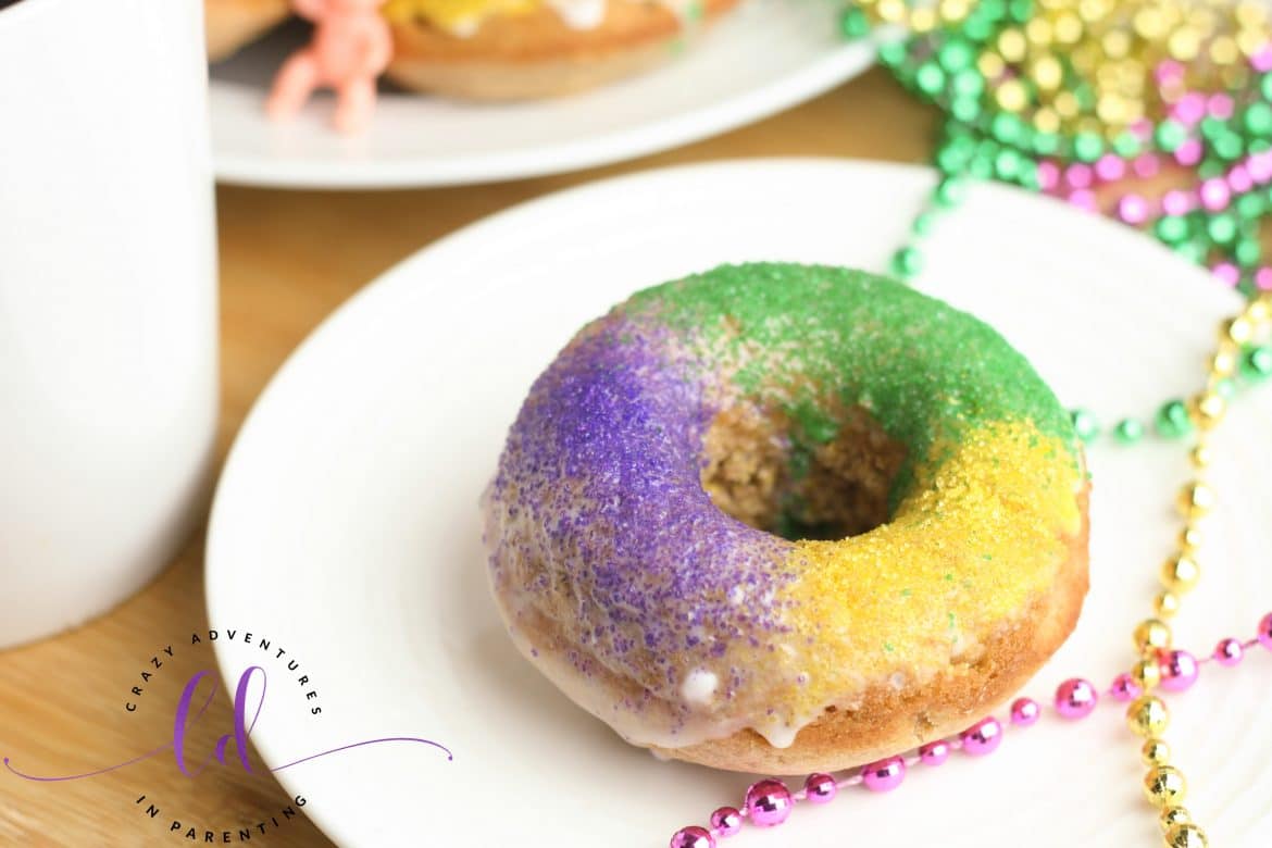 King Cake Doughnuts | Crazy Adventures in Parenting