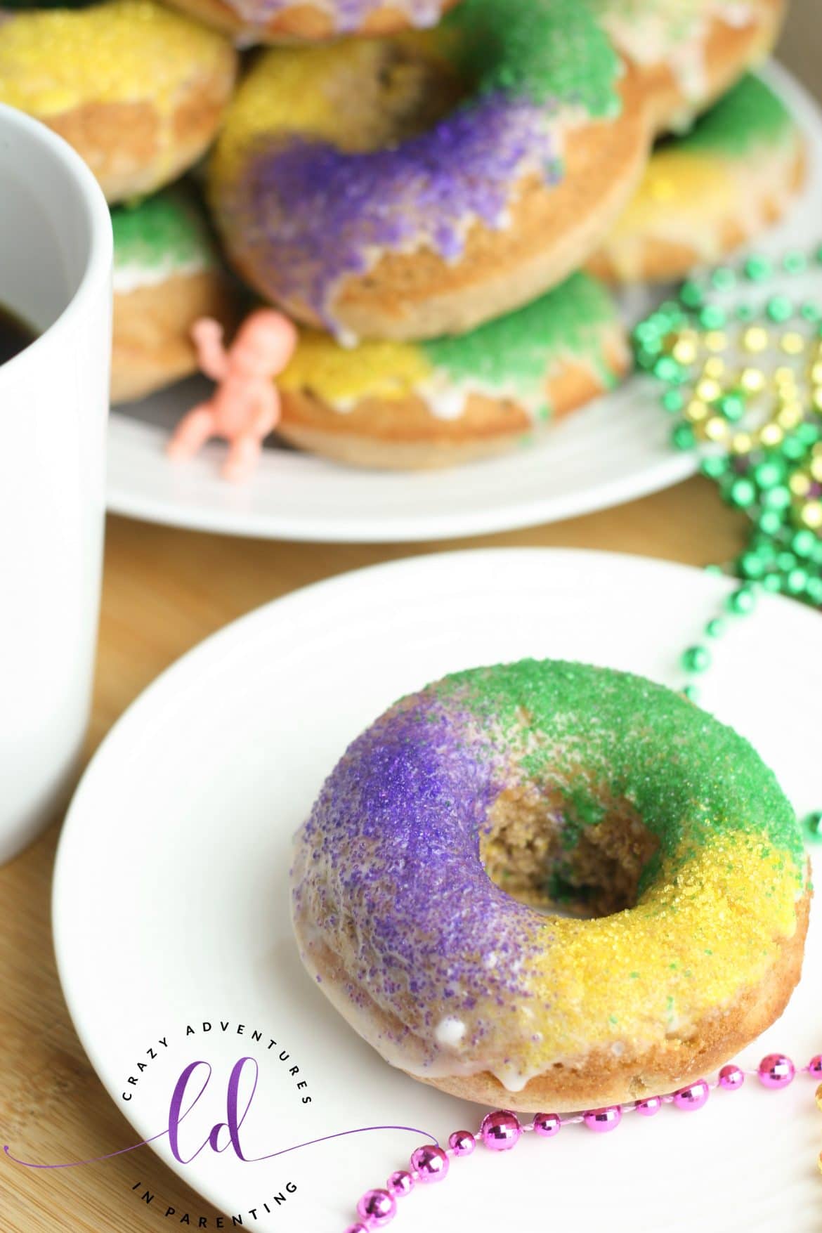 King Cake Doughnuts | Crazy Adventures in Parenting