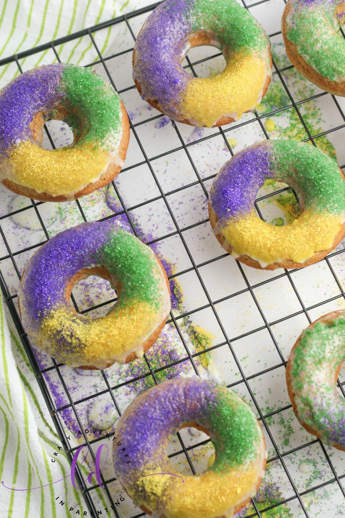 King Cake Doughnuts | Crazy Adventures in Parenting