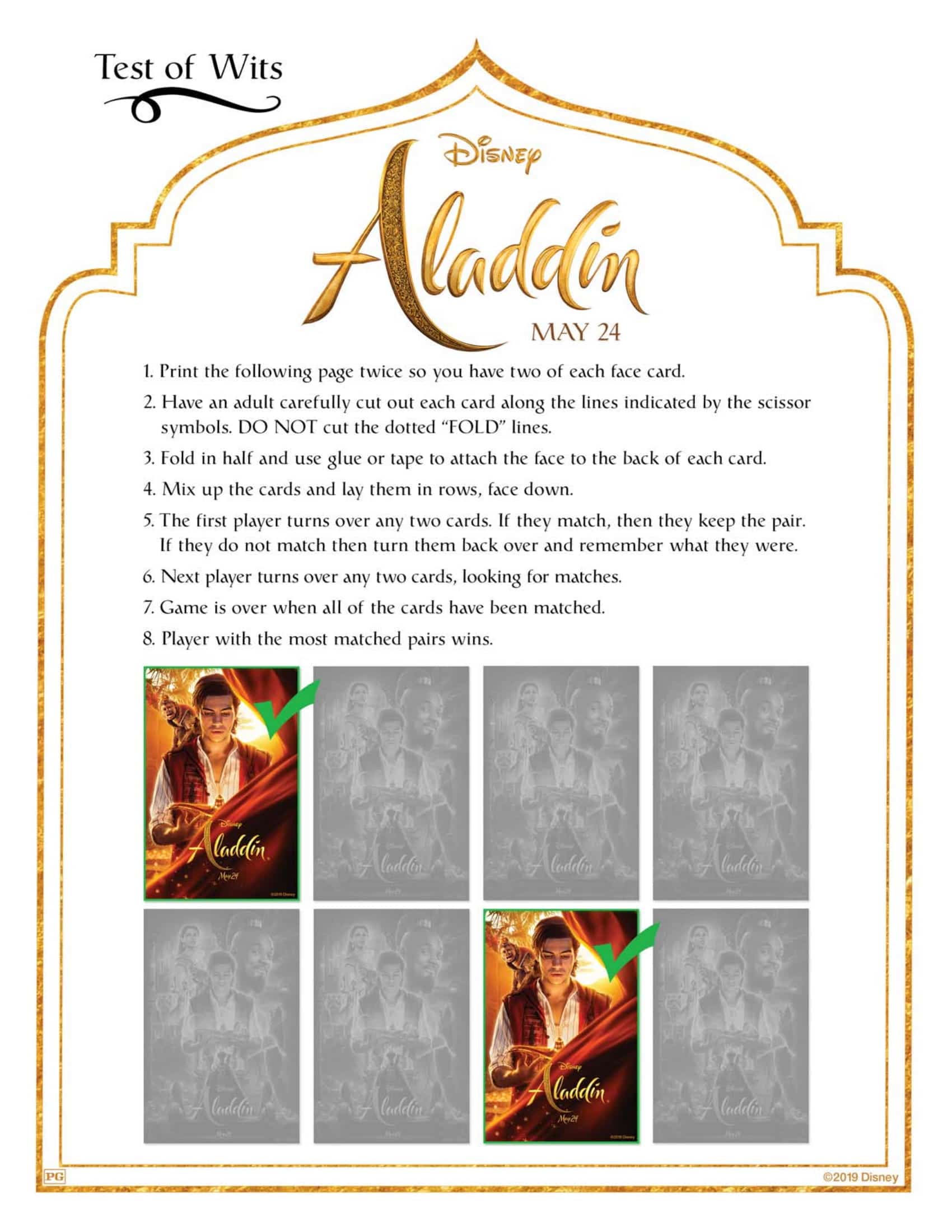 Aladdin Coloring Pages and Activity Sheets | Crazy Adventures in Parenting