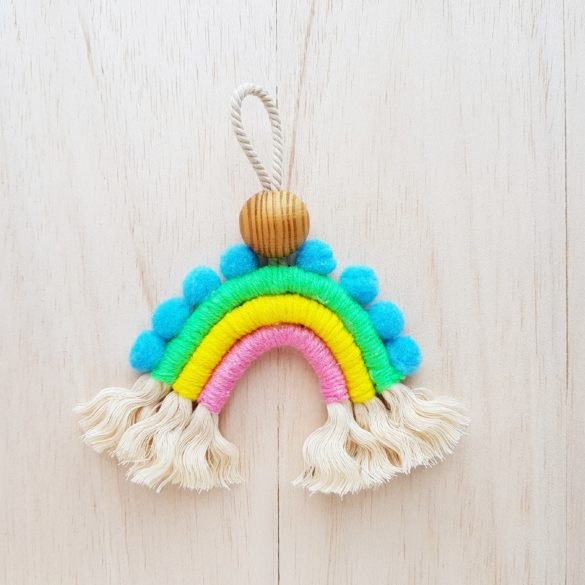 DIY Macramé Rainbow Charm Craft | Crazy Adventures in Parenting