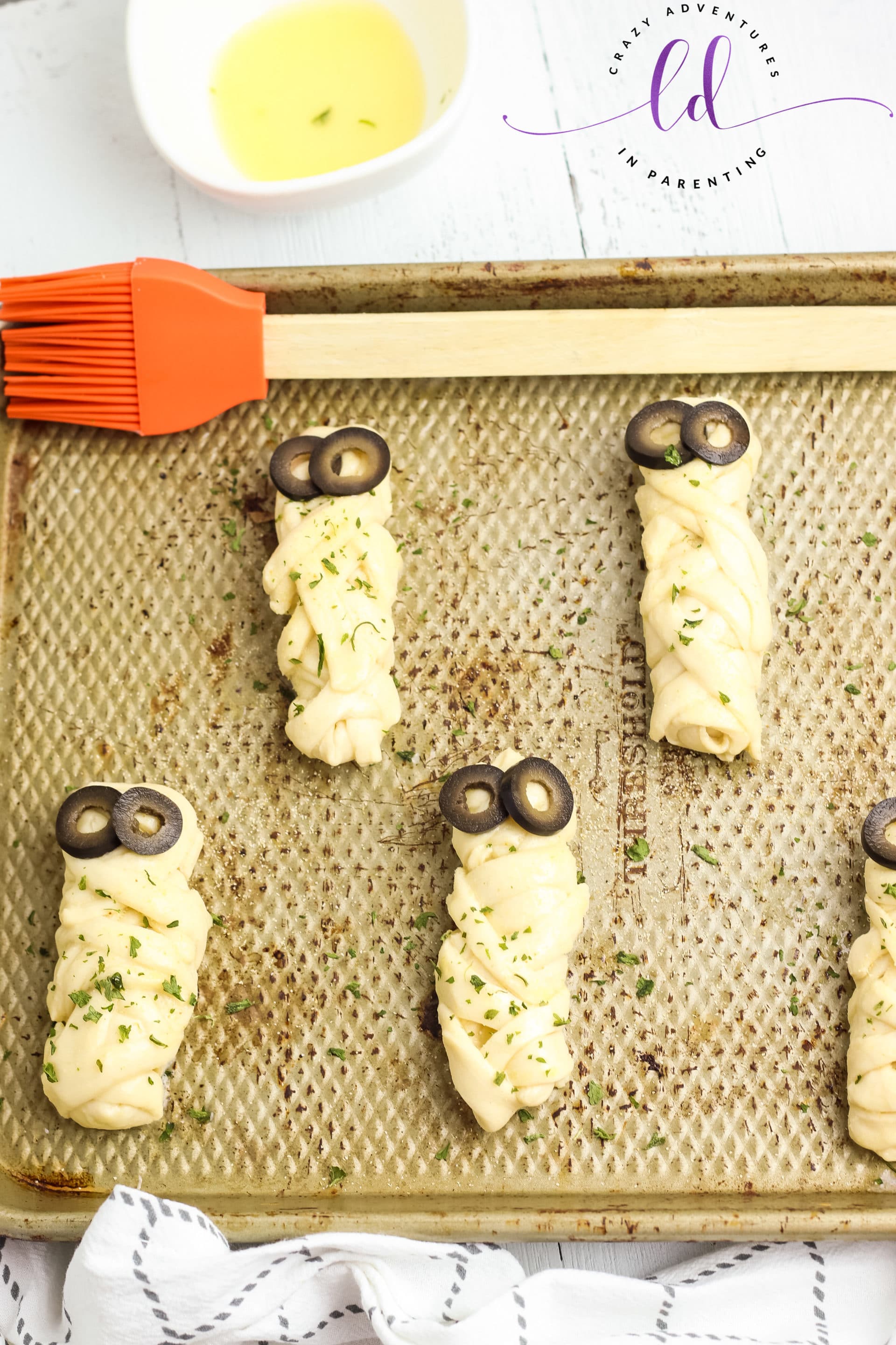 Cheesy Mummy Breadsticks for Halloween | Crazy Adventures in Parenting