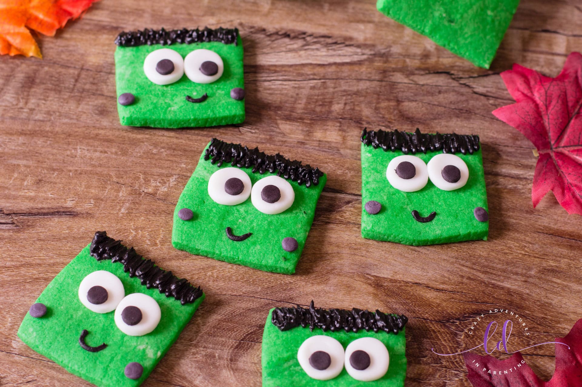 Frankenstein Cookies for Halloween | Crazy Adventures in Parenting